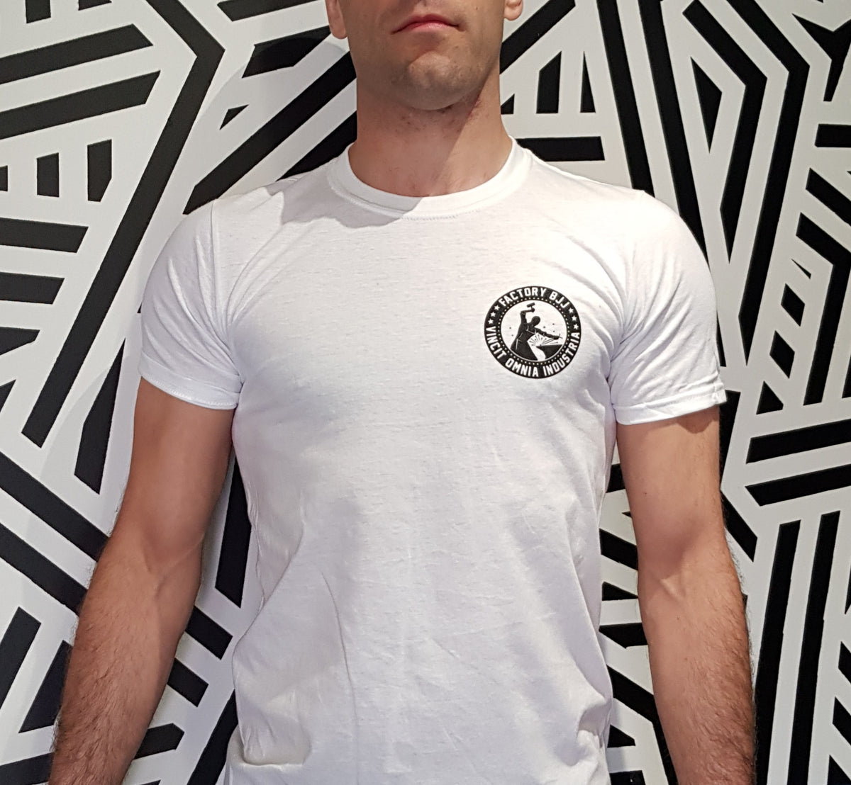 Factory BJJ T Shirt - White – Factory Fightwear